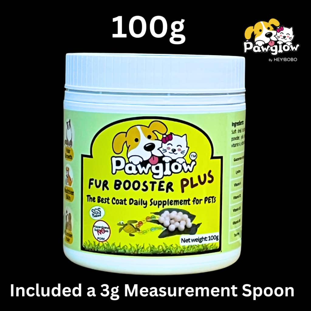 PAWGLOW FUR BOOSTER PLUS powder Dog Cat Skin coat Fur supplement 100g ...