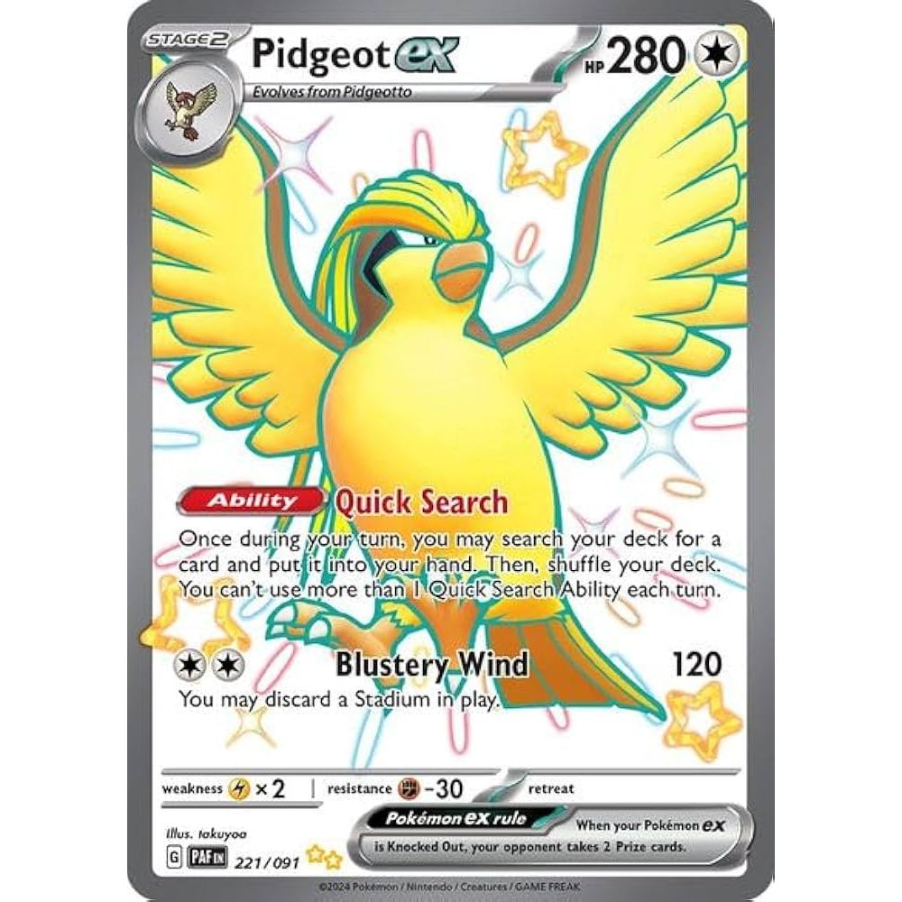 Pokémon TCG - Pidgeot ex - 221/091 - Shiny Ultra Rare | Shopee Malaysia