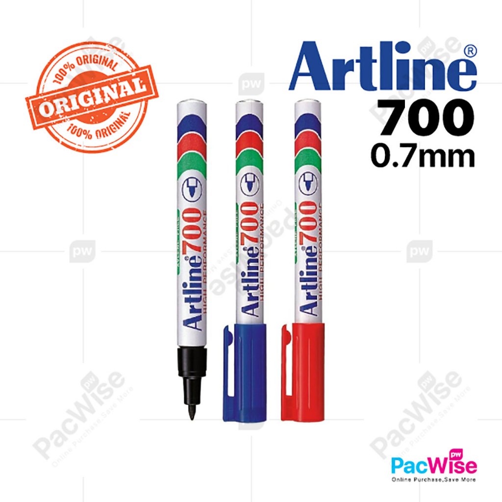 Artline Permanent Marker Pen – Hata 700 Style | Bullet Nib | Black ...