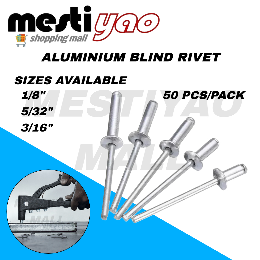 (50 PCS/PACK) Aluminium Blind Rivet/Mata Rivet | Shopee Malaysia