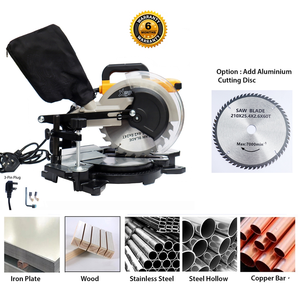 Xugel 1200W Corded Miter Saw 8" 210mm with 45 Degree Sliding Compound ...