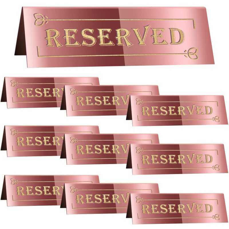 5Pcs Table Reserved Sign Double Sided Reserved Acrylic Restaurant Table ...
