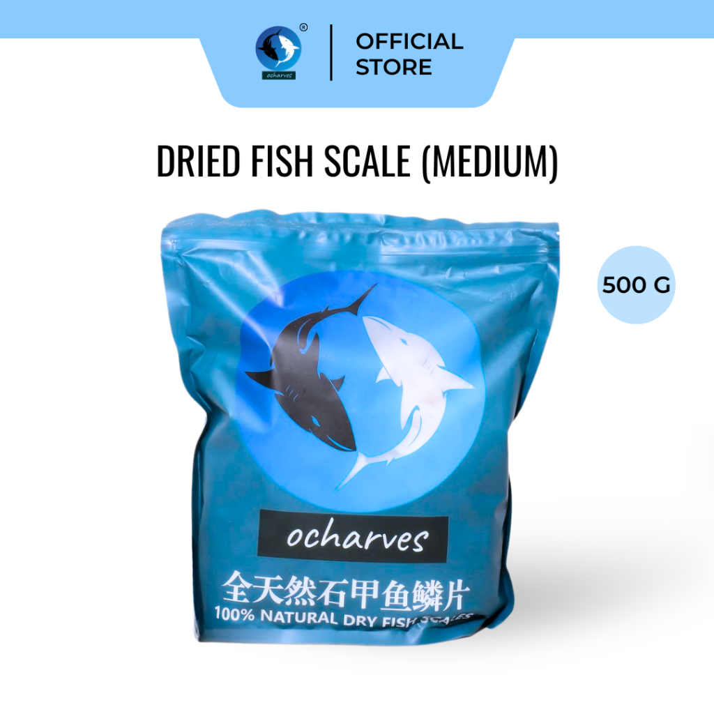 ocharves Dried Fish Scale Collagen Medium (500g) 深海石甲鱼鳞片中 (500g ...