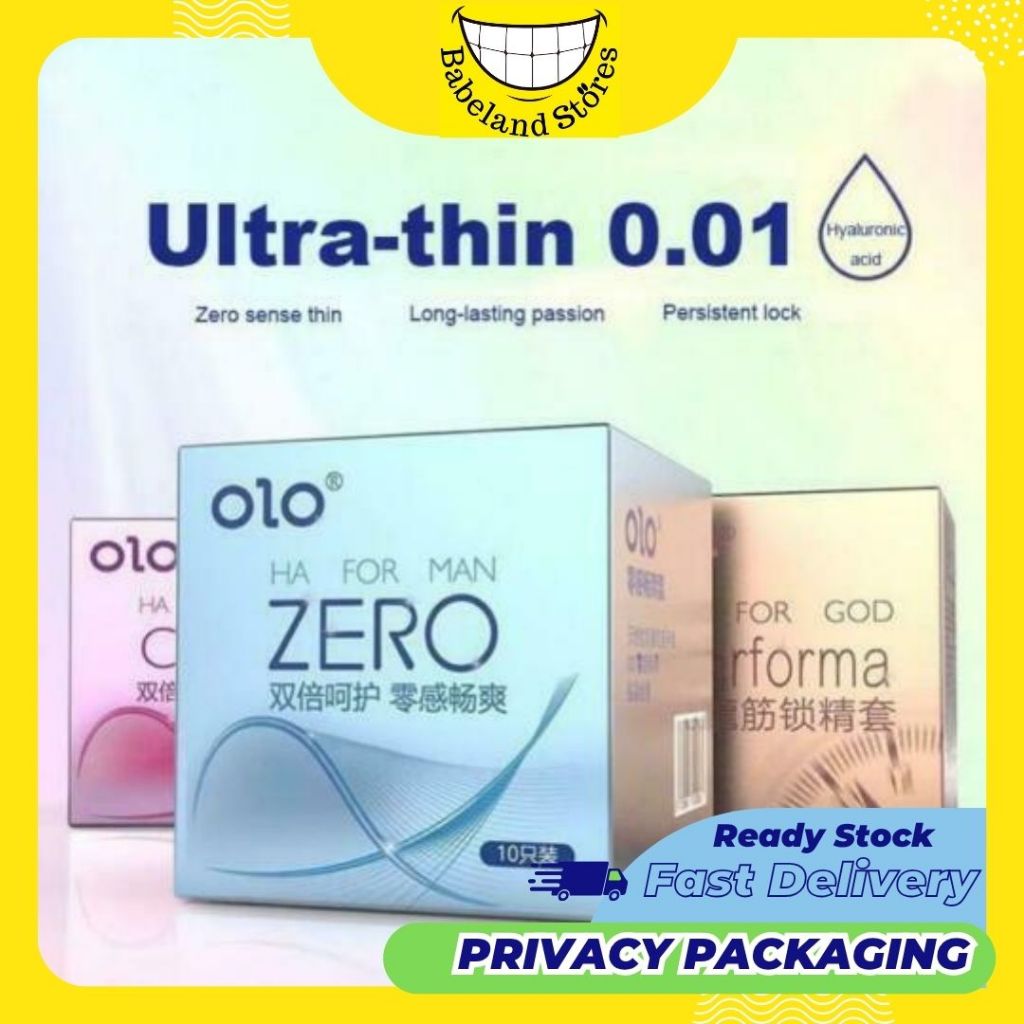 Kondom OLO 001 Super Thin Condom Super Nipis tahan lama超薄安全套避孕套 Zero/Performa/Climax 10pcs ...
