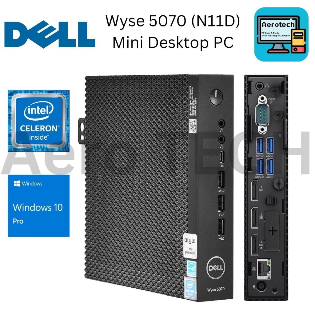 Used DELL Wyse 5070 Thin Client PC / Mini Desktop Intel J4105 4GB RAM ...