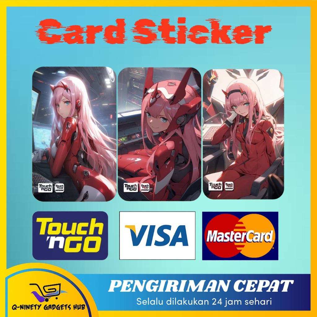 Touch n Go Card Sticker Cover TNG / MASTER / VISA / CREDIT/ DEBIT CARD Printing DIY Film for ...