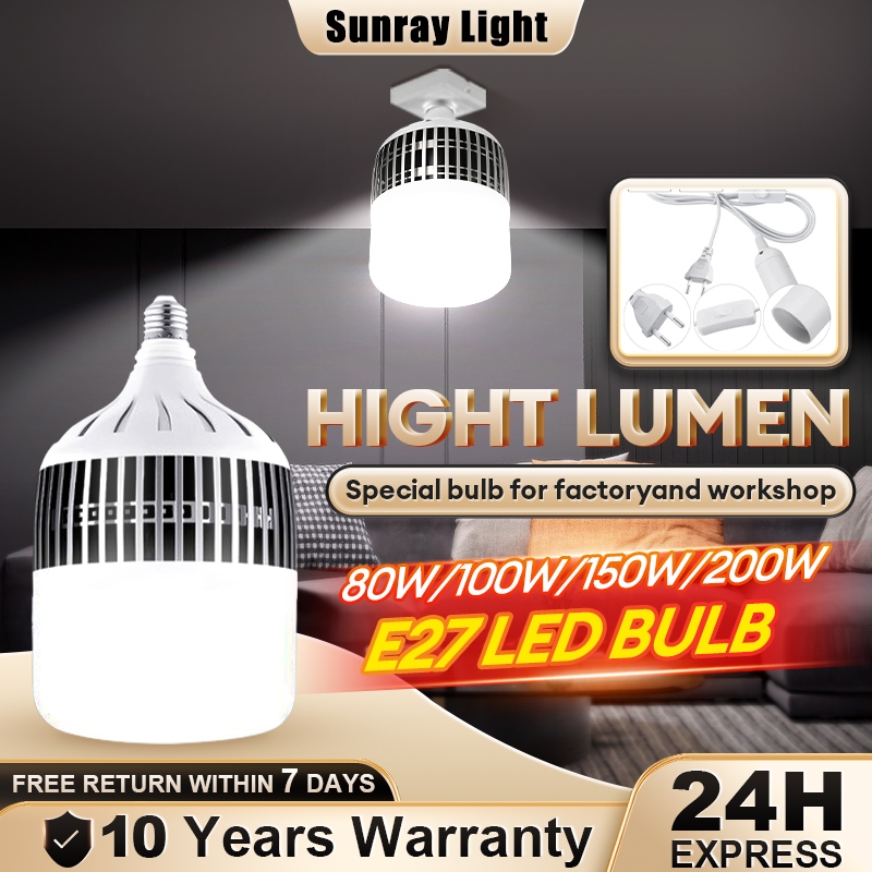 200w/150w/100w/50w High Quality Led Bulb E27 Mentol Lampu Downlight Table Lamp Lampu Meja Gate ...