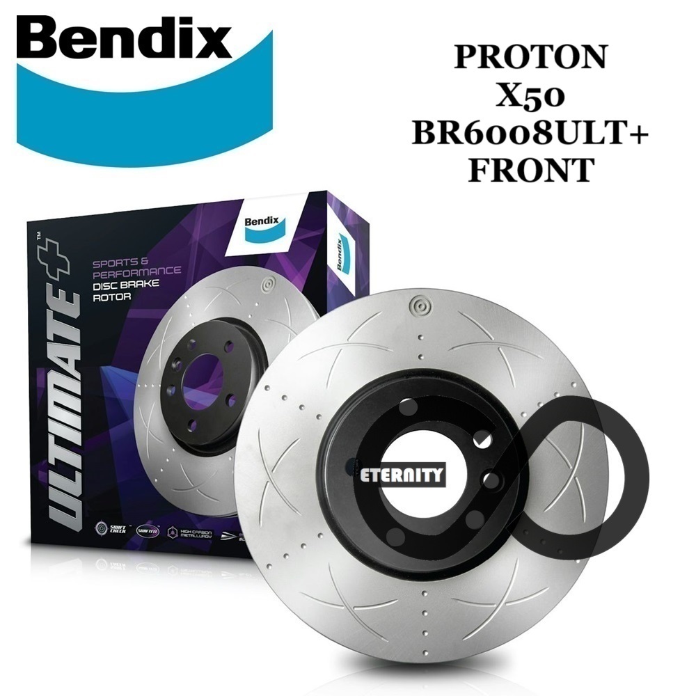 Original Bendix Ultimate+ BR6008ULT+ Front Disc Rotor - Proton X50 All ...