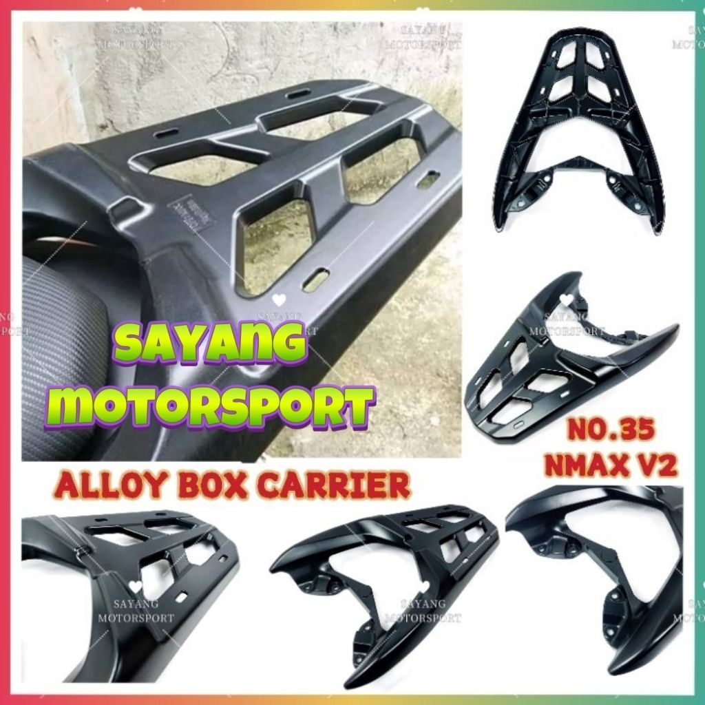 ALLOY BOX CARRIER NMAX V1 V2 NMAX155 V3 NEW BOX CARRIER HEAVY DUTY ...