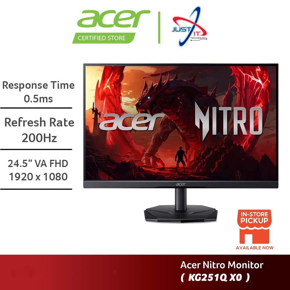 ACER NITRO KG251Q X0 / KG251Q F3 GAMING MONITOR ( 24.5" FHD / AMD ...