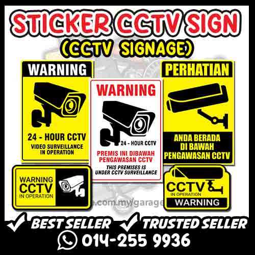 STICKER PRINTING UV CCTV SIGNAGE / CCTV SIGN STICKER / CCTV IN ...