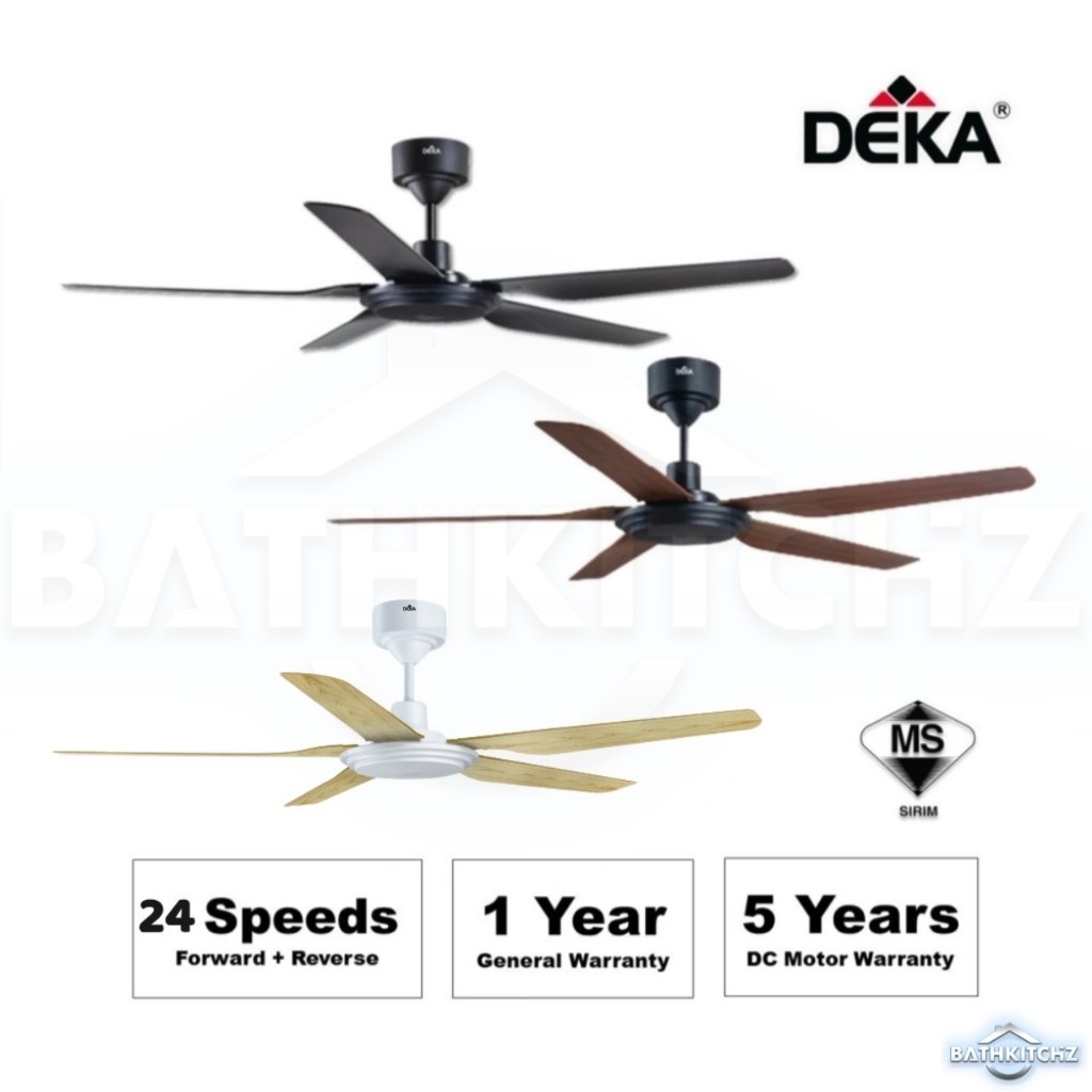 DEKA DX56 56" Ceiling Fan 5 Blades DC Motor SIRIM 24 Speeds Remote ...