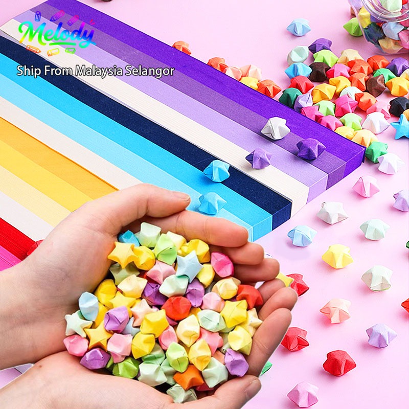 Lucky Star Paper Rainbow Origami Paper colorful star paper Hand Crafts ...