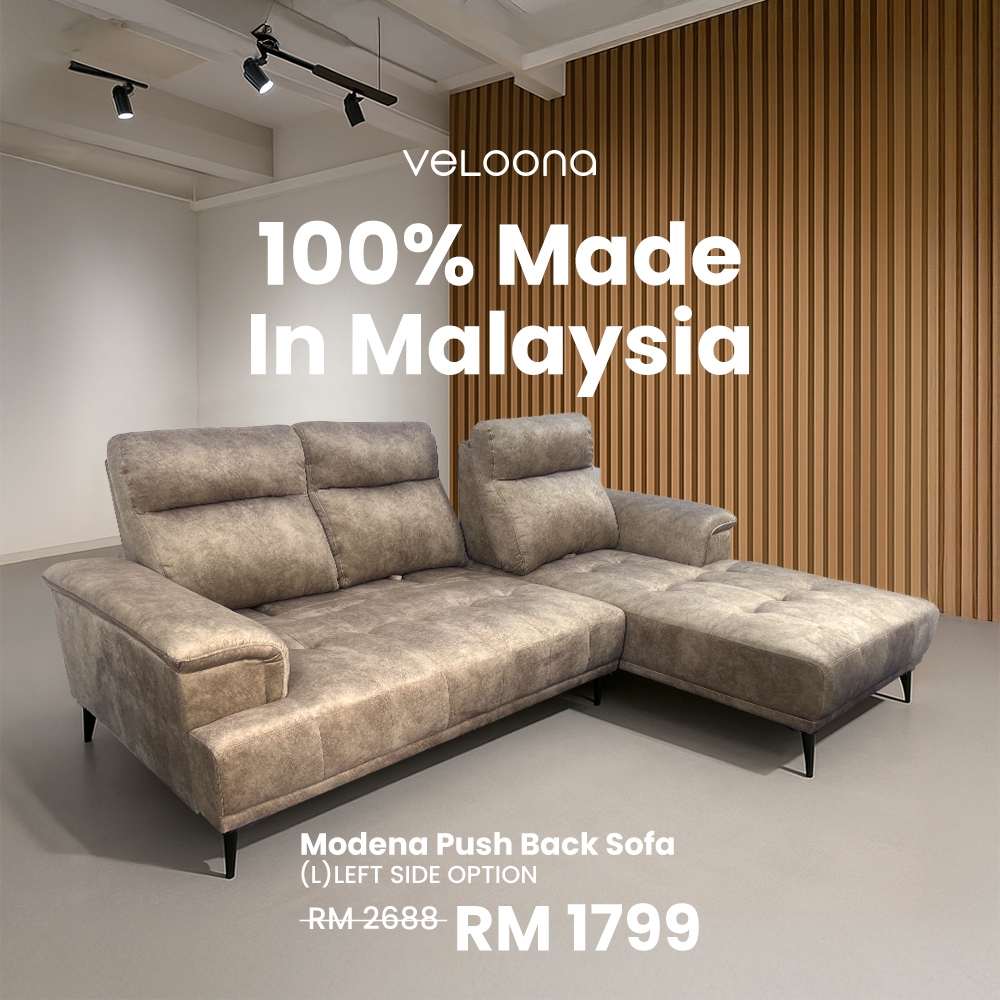 Veloona Sofa Modena Adjustable Grey Beige Cream Sofa L Shape Sofa Set Push Back Easy Clean ...