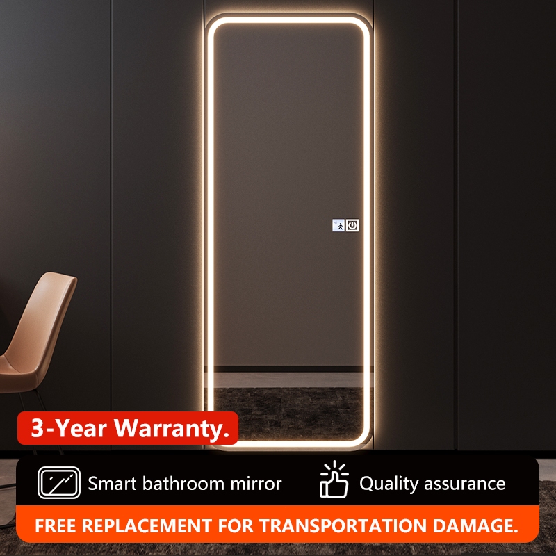 LED Full-length Mirror With Human Body Sensing Touch Sensor LED Full ...