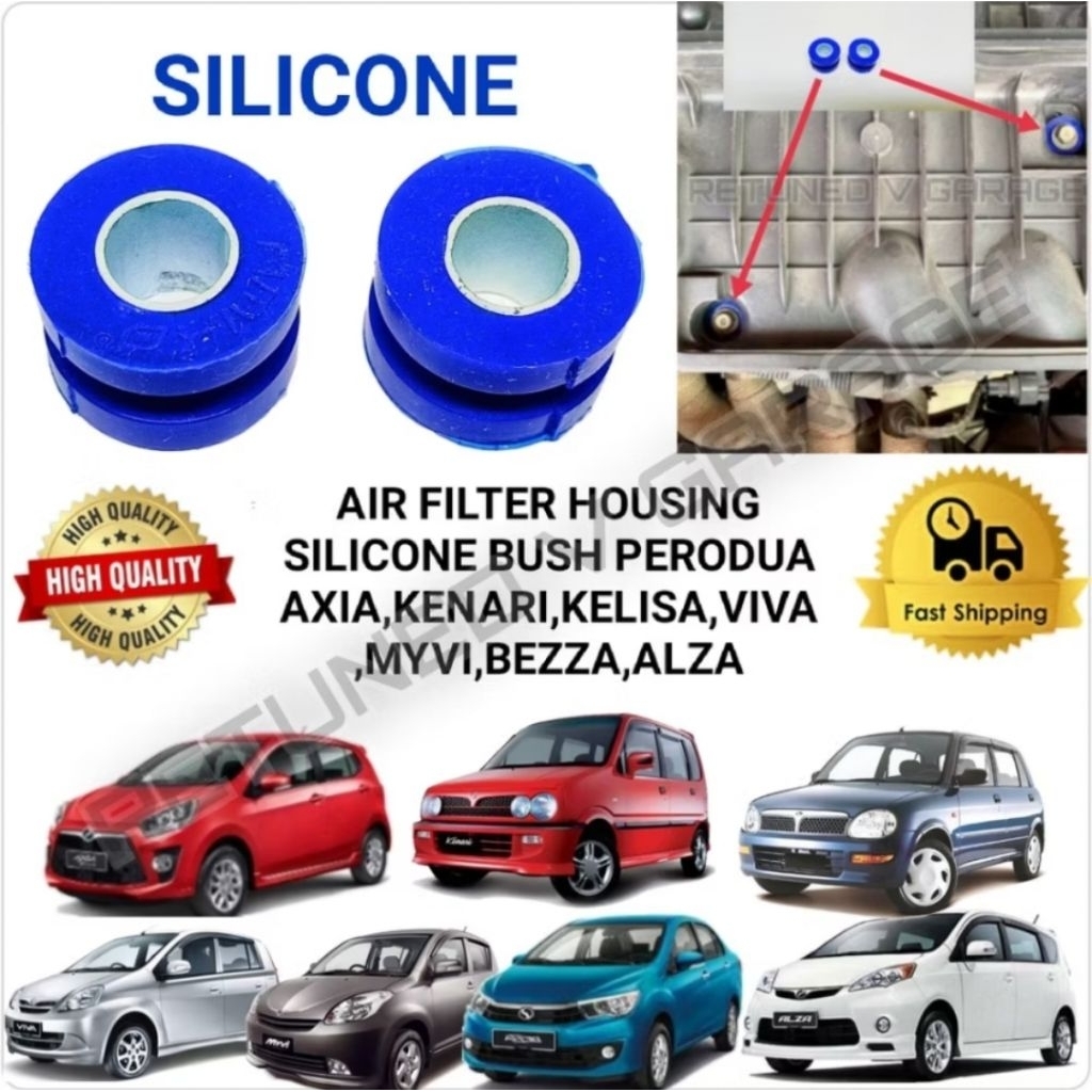 2PC AIR FILTER HOUSING BUSH SILICONE PERODUA MYVI ALZA KELISA KENARI ...