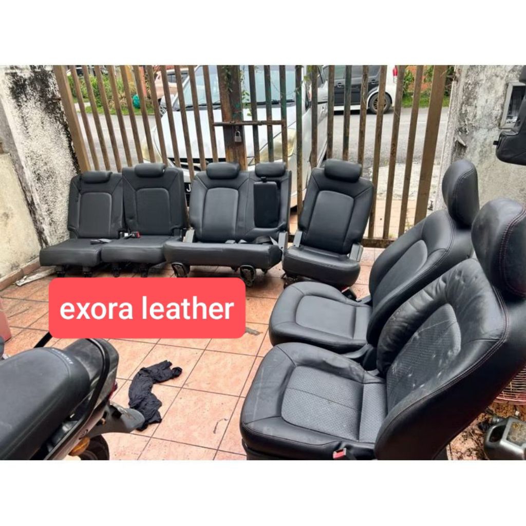 proton exora bold turbo leather seat full set 7 seater arm rest Kerusi ...