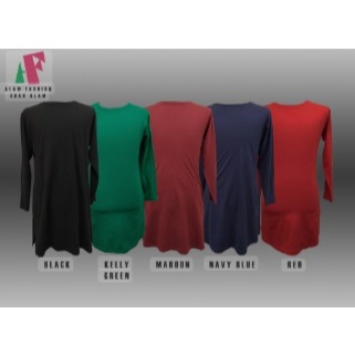Baju Muslimah Plain 100% Cotton Alam Fashion | Shopee Malaysia