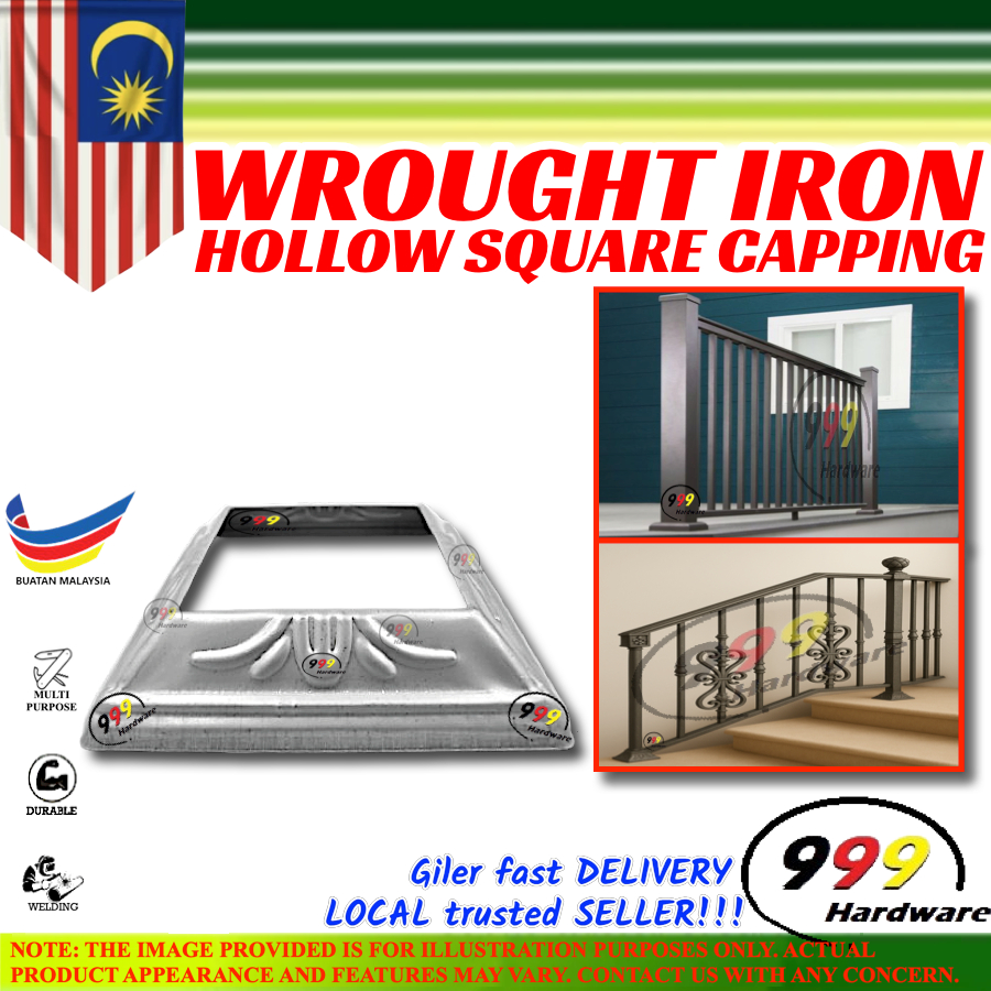 999 Wrought Iron Square Leg Cap/ Hollow Base Capping/Railing ...