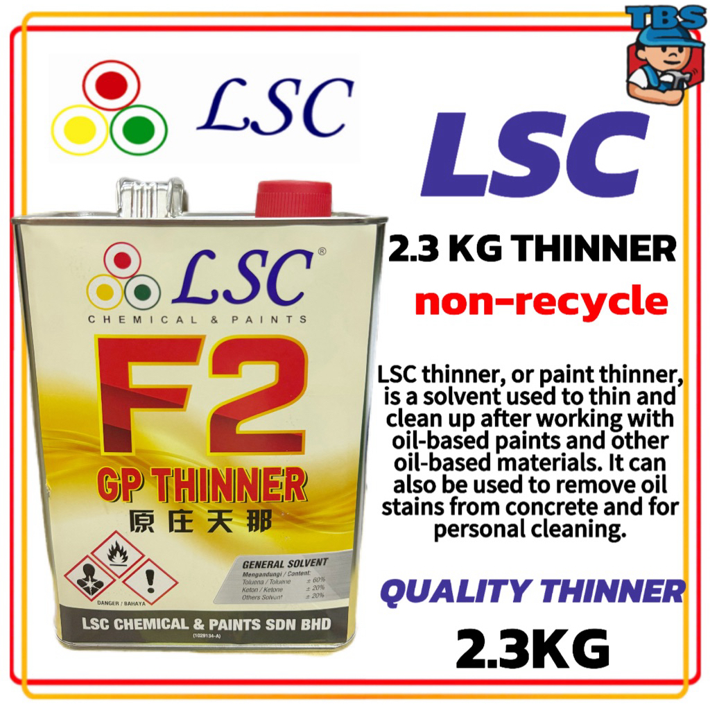 LSC F2 GP THINNER 2.3KG/400ml /Thinner Solvent / High-quality General ...