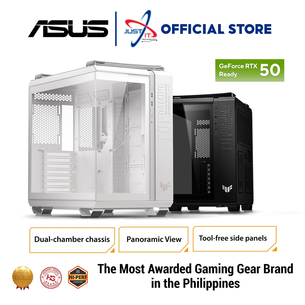ASUS TUF GAMING GT502 HORIZON GAMING PC CASE / CASING - BLACK / WHITE ...