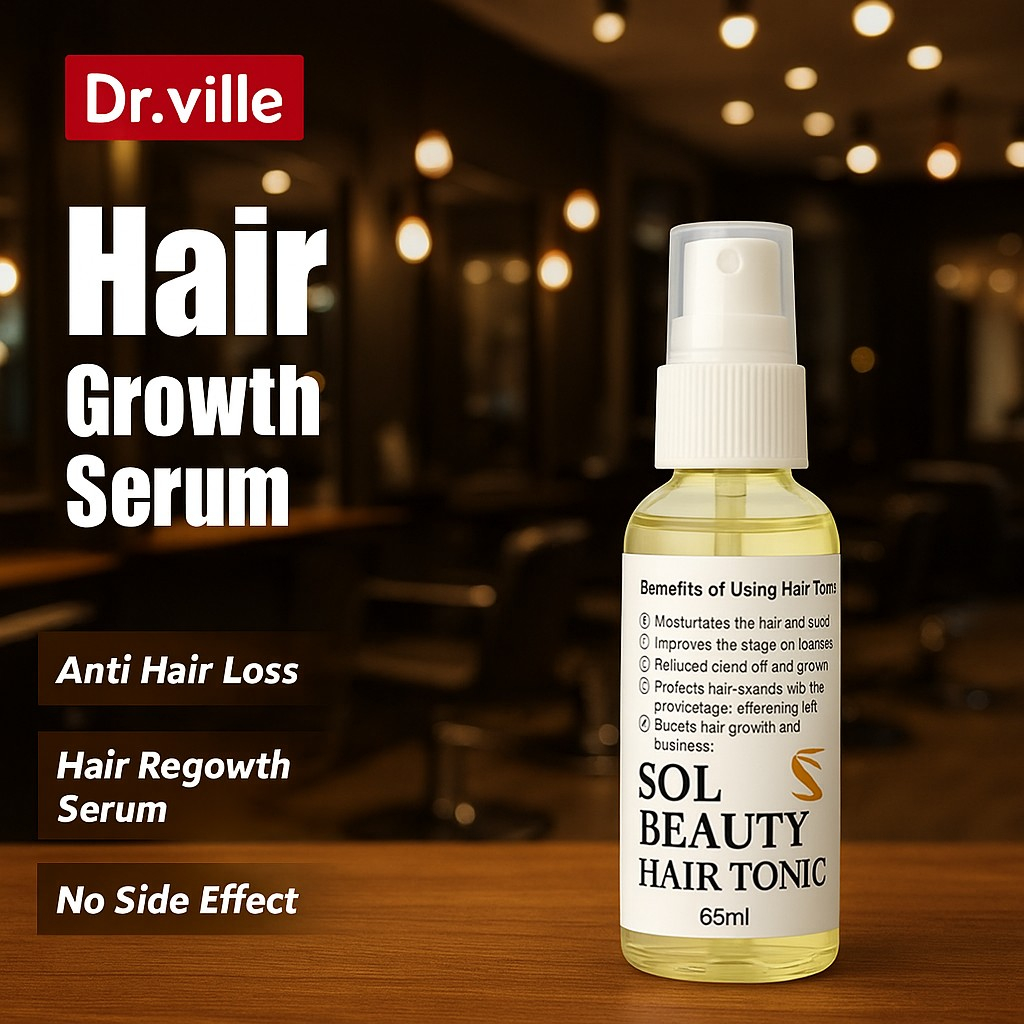 SOL HAIR TONIC 65ML Pelebat Rambut/Masalah Kelemumur/Kurangkan Rambut ...