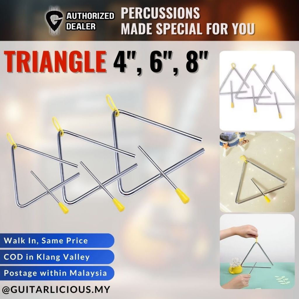 Triangle Bell Percussion Triangle 4 inch / 6inch / 8inch (T4 / T6 / T8 ...