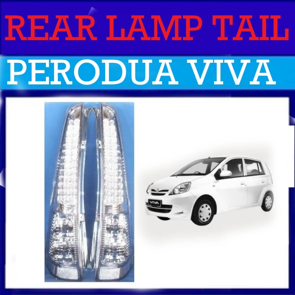 PERODUA VIVA REAR LAMP TAIL LED SMOKE WHITE SET | Shopee Malaysia