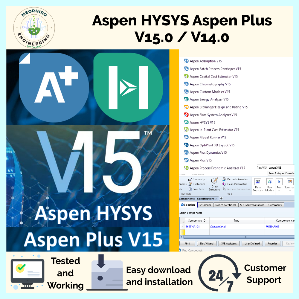 Aspen HYSYS AspenPlus V14 V15 AspenONE (V15.0 Latest) Aspen Plus ...