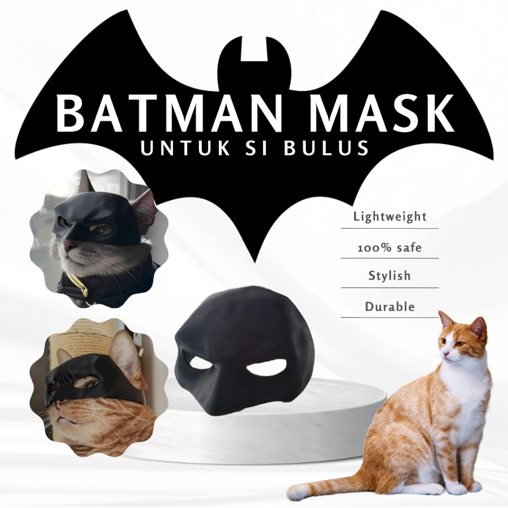Pet Mask : Batman Cat (3D printed) | Shopee Malaysia