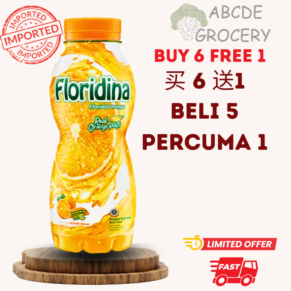FLORIDINA Orange Fruit JUICE Drink with Natural Orange Pulp 350ml Jus ...