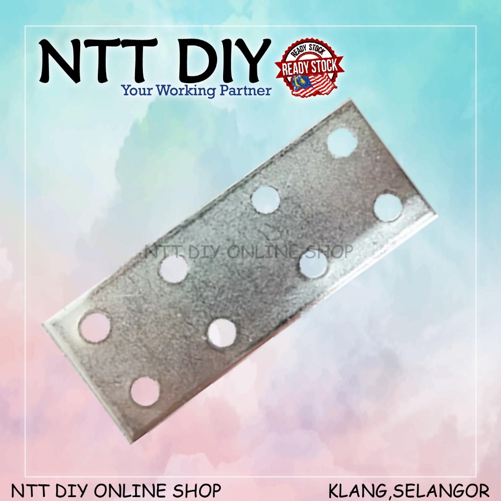 NTT DIY 75mm X 30mm X 2.0mm Straight Flat Bracket / Furniture Flat ...