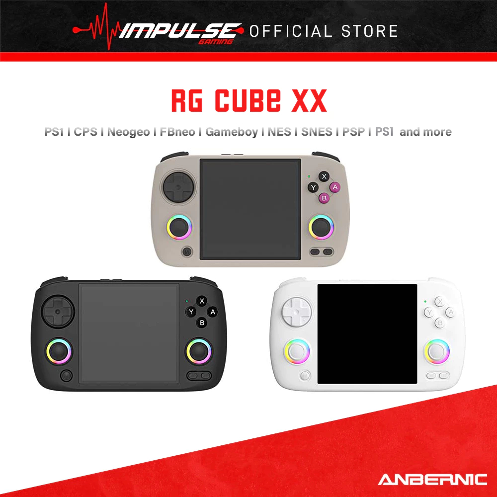 ANBERNIC RG CubeXX Retro Handheld Game Console - Linux System / PS1 and ...