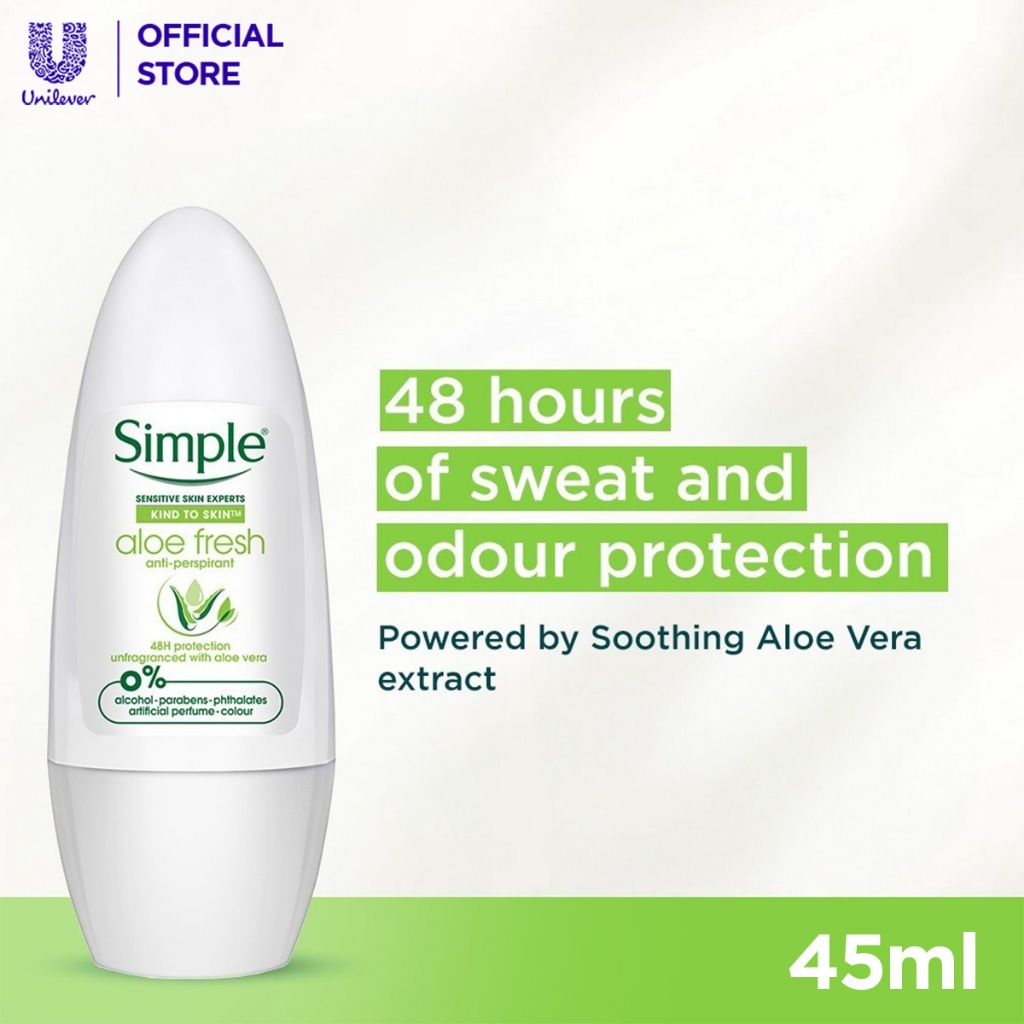 Simple Soothing Anti-Perspirant Roll On Deodorant 45ml | Shopee Malaysia