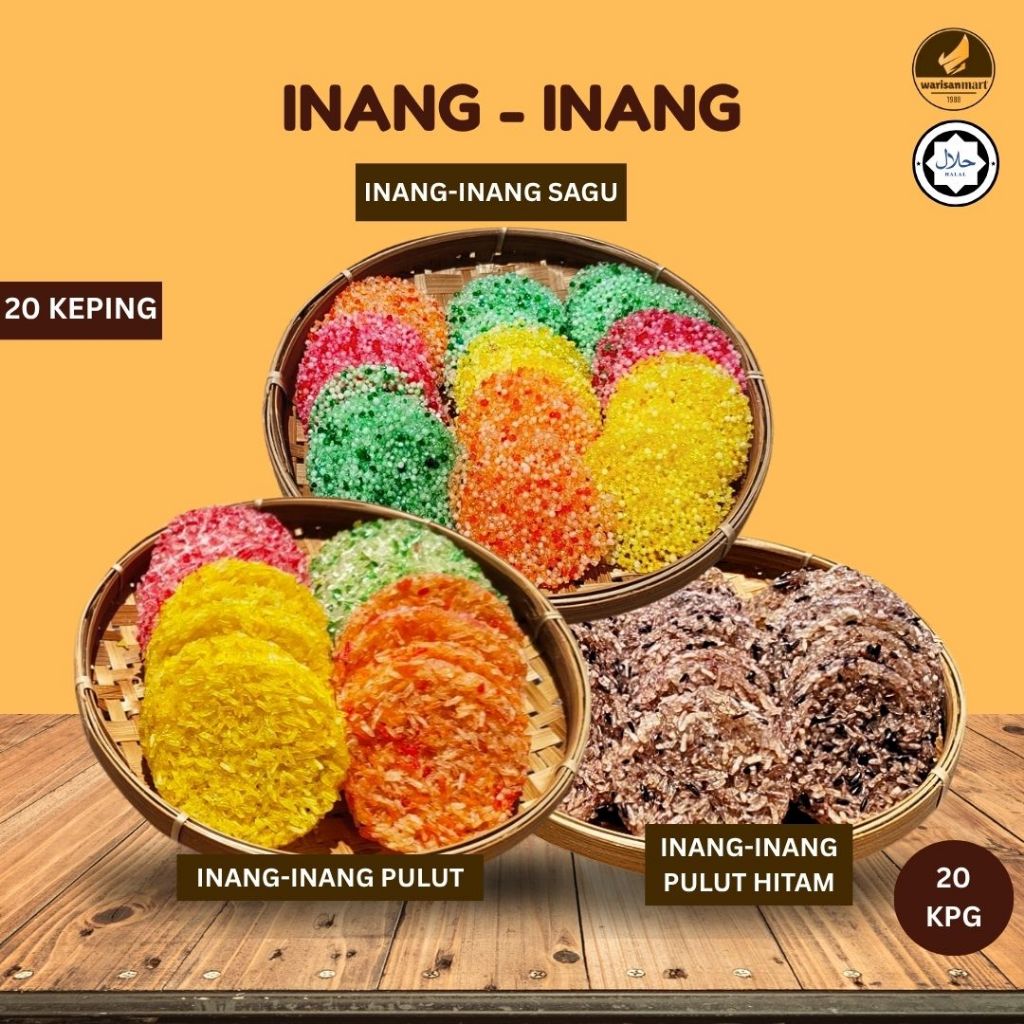 Inang Inang Melaka I Pulut | Pulut Hitam | Sagu | Asli Melaka 1 Pek 20 ...