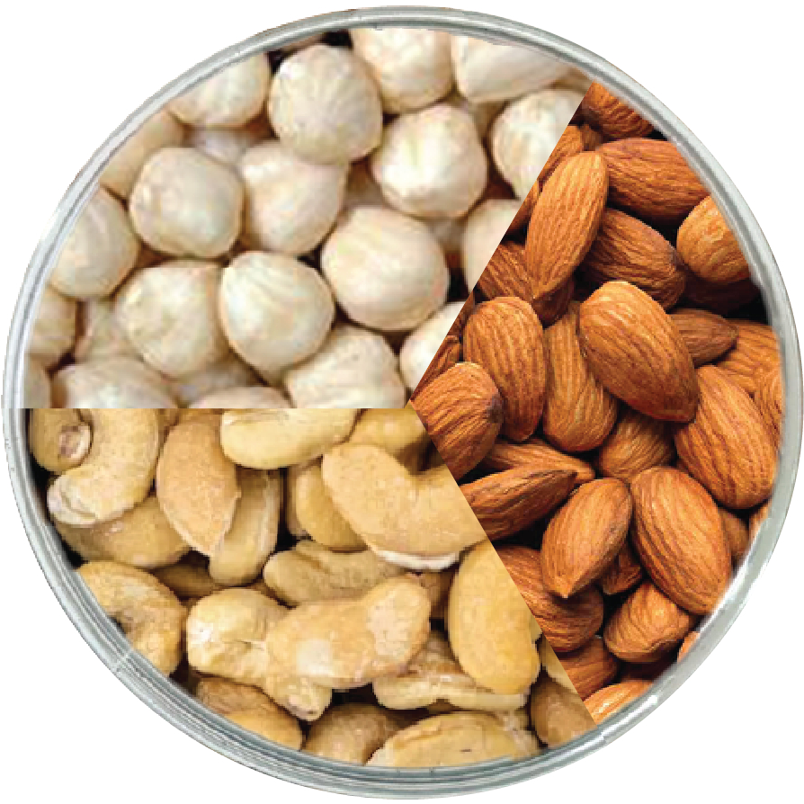 [450G] ROASTED MIXED NUTS 3 IN 1 (ALMOND, CASHEW & HAZELNUT) | Shopee ...