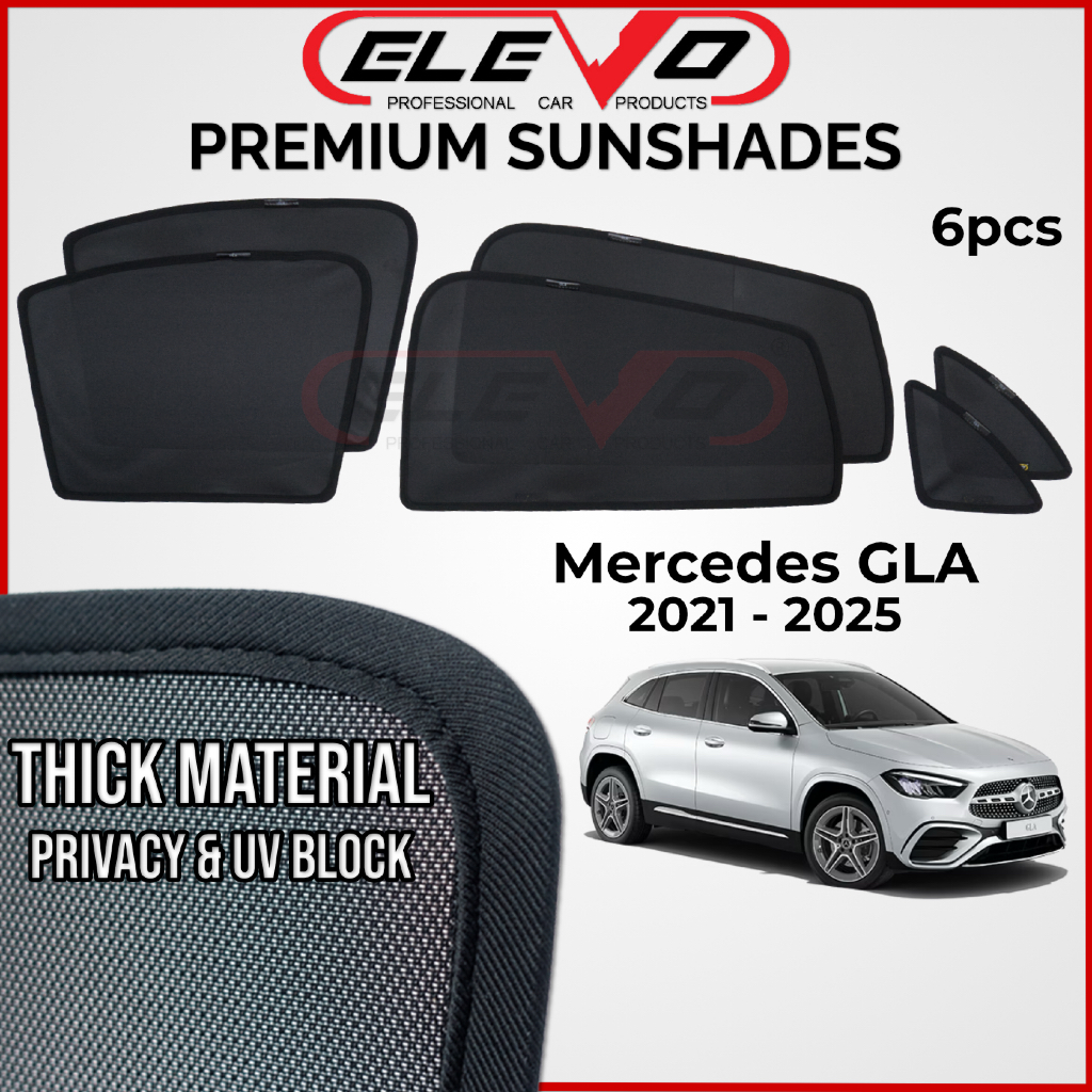 ELEVO Mercedes Benz GLA 2021 to 2025 Sunshade Shade Sun Windows 6pcs ...