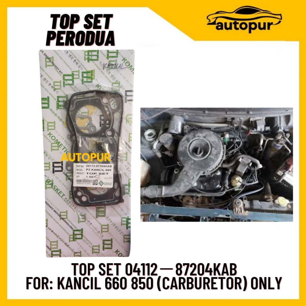 IPE Engin Top Overhaul Gasket Set Untuk Perodua Kancil 660 850 ...