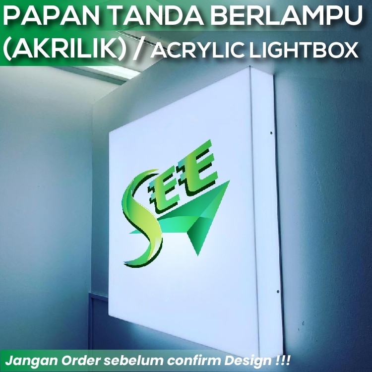 [Custom Made] PAPAN TANDA BERLAMPU (AKRILIK) / Acrylic Led Lightbox (1 ...