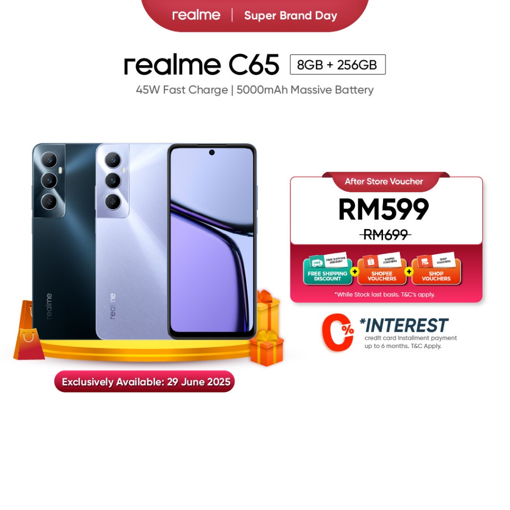 realme C65 (8+256GB) | 45W Fast Charge | 5000mAh Massive Battery ...