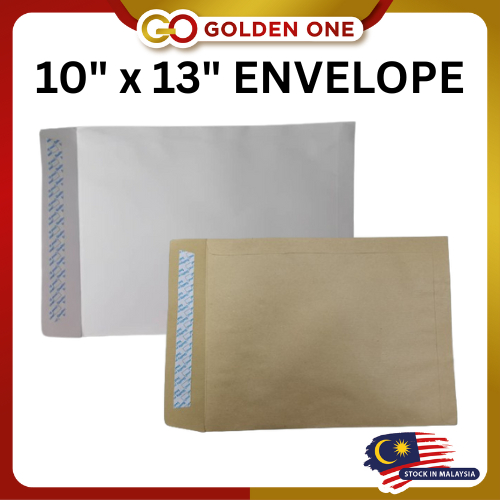 【1PACK=50PCS ! ! !】LION 10’'X13'' White Envelope100gsm / Brown Envelope ...