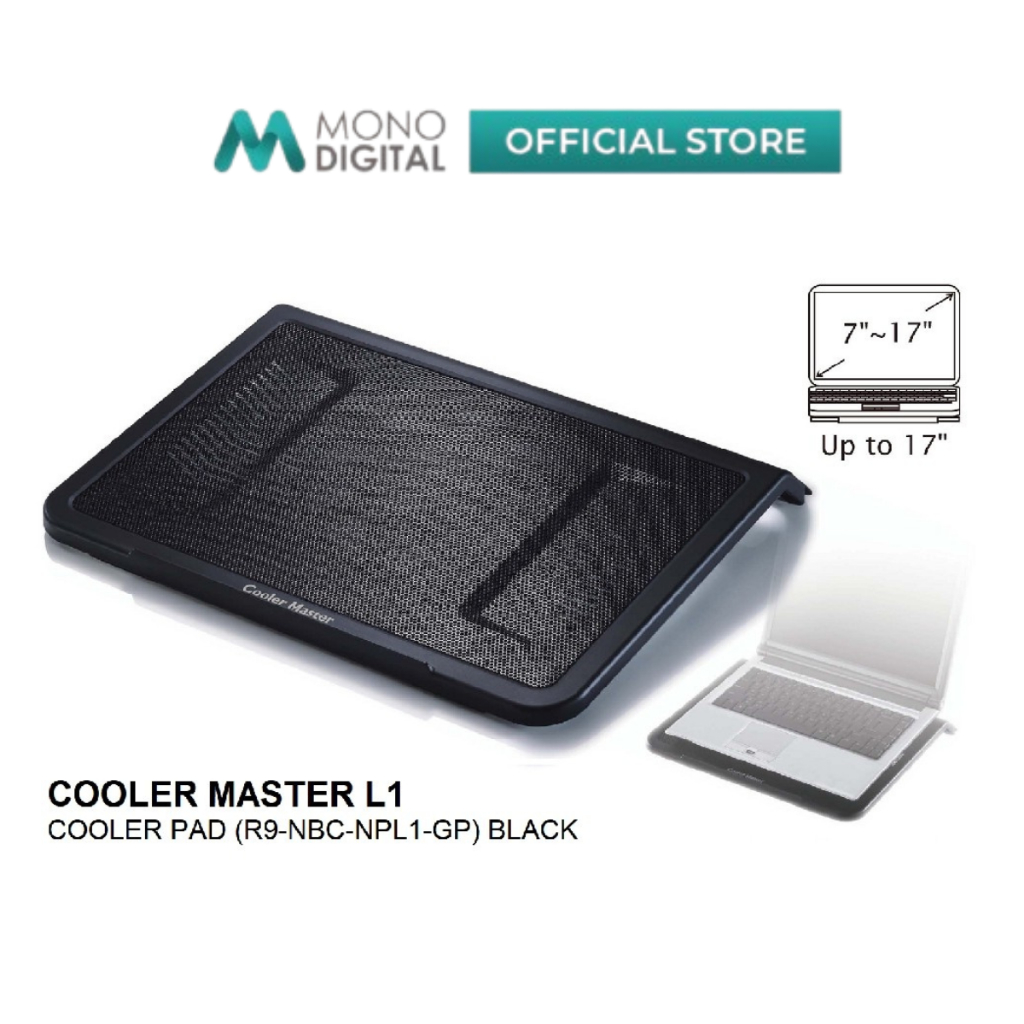 COOLER MASTER NOTEPAL L1 COOLER PAD WITH 160MM SILENT FAN AND ...
