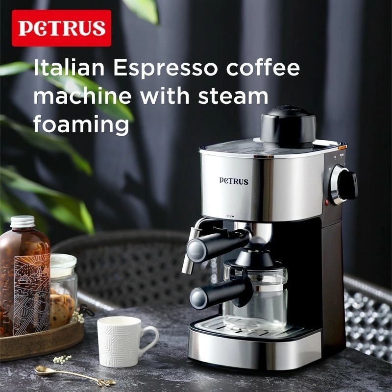 Petrus PE3180 Espresso Coffee Machine with fancy milk function 5bar ...