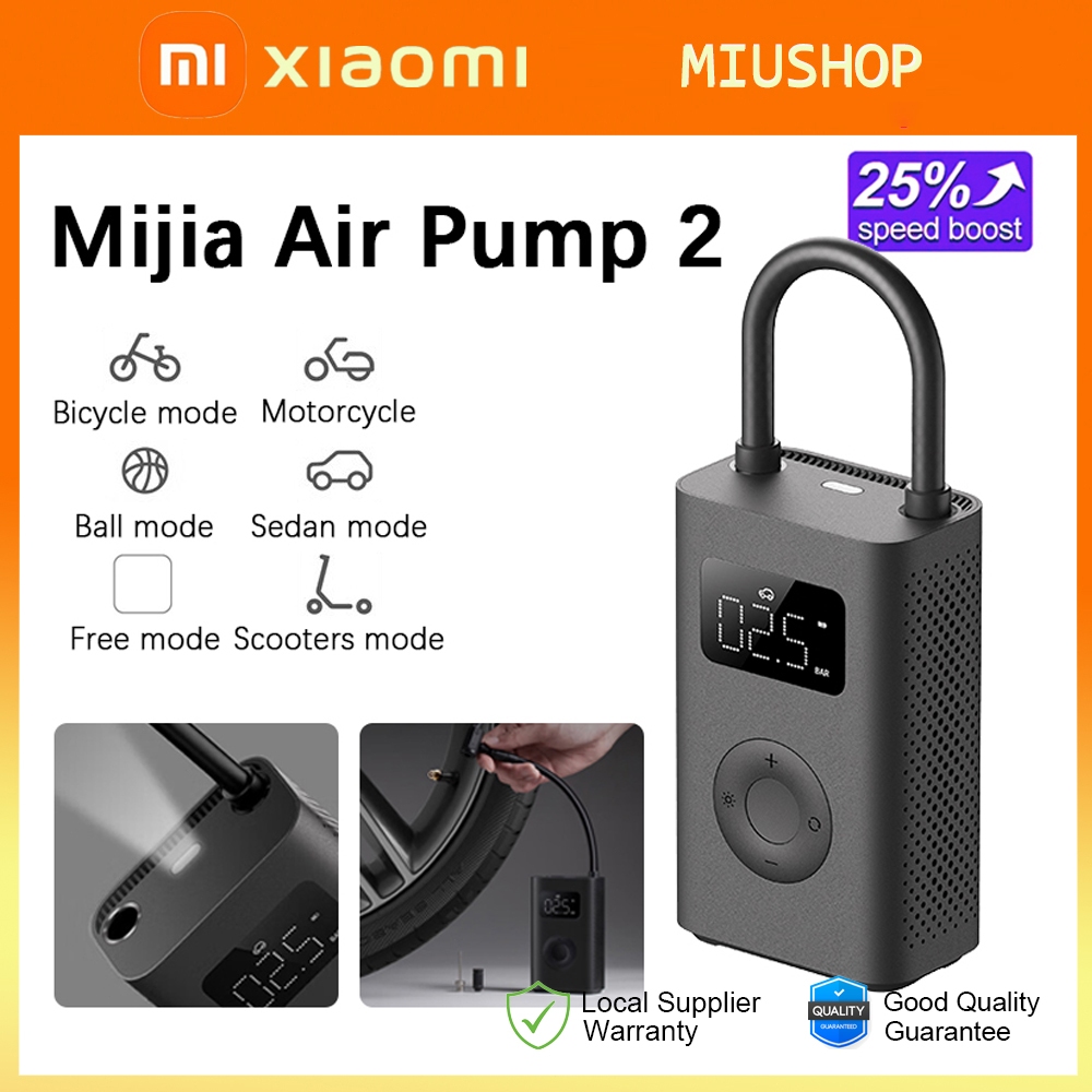 Xiaomi Mijia Electric Air Pump 2 Smart Digital Tire Pressure Compressor ...