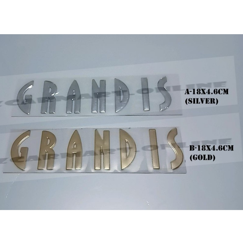 MITSUBISHI ''GRANDIS'' EMBLEM LOGO (ABS) | Shopee Malaysia