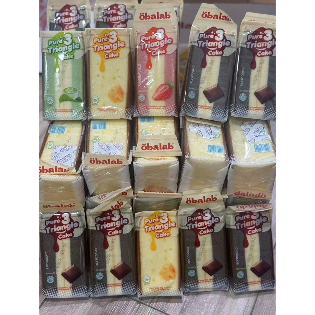 CARTON !! READY STOCK VIRAL HALAL OBALAB CAKE TRIANGLE CAKE PURE 3 ...