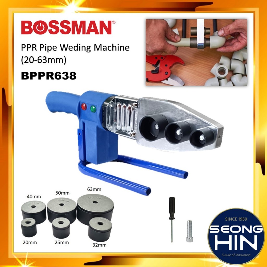 BOSSMAN BPPR-638 PPR Pipe Welding Machine 1000W BPPR638 Mesin Kimpalan ...