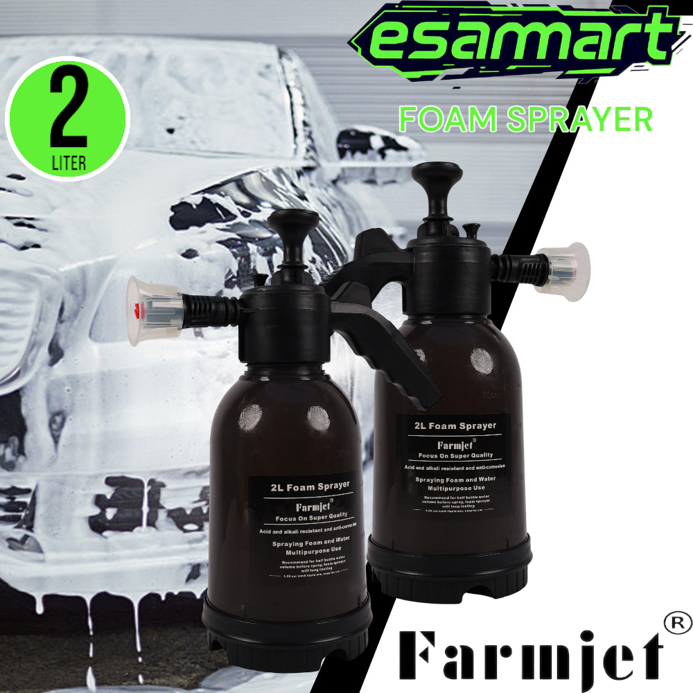 FARMJET Car Wash High Pressure Foam Spray 2L Hand Spray Family Car Dual ...