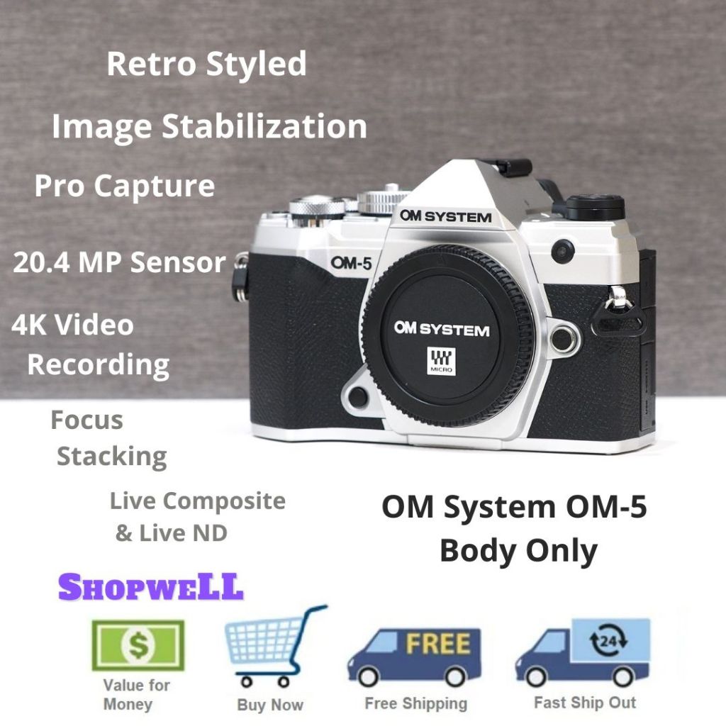 OM System OM-5 Olympus OM5 Mirrorless Camera Body Only | Shopee Malaysia