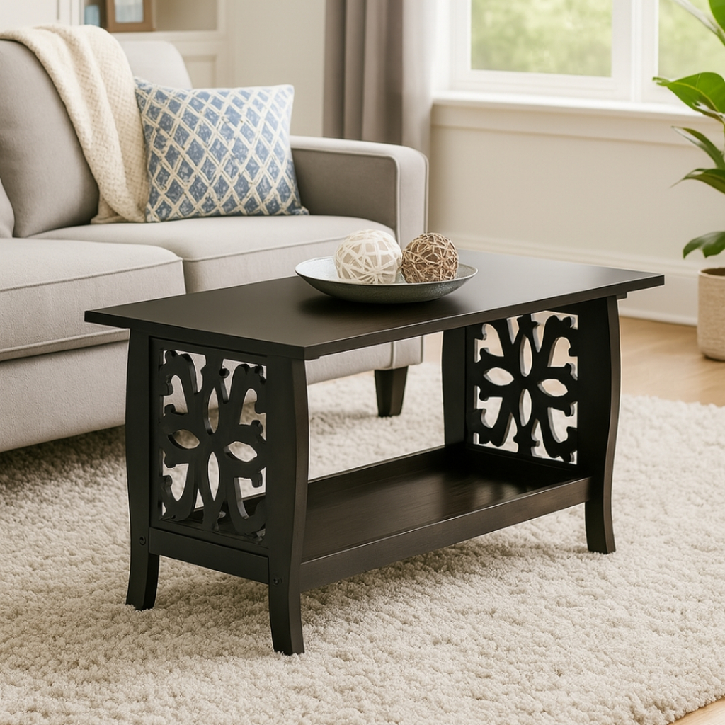 Furniture Direct EDDIE KYLIE Meja Kopi / Meja Ruang Tamu Kayu Solid ...